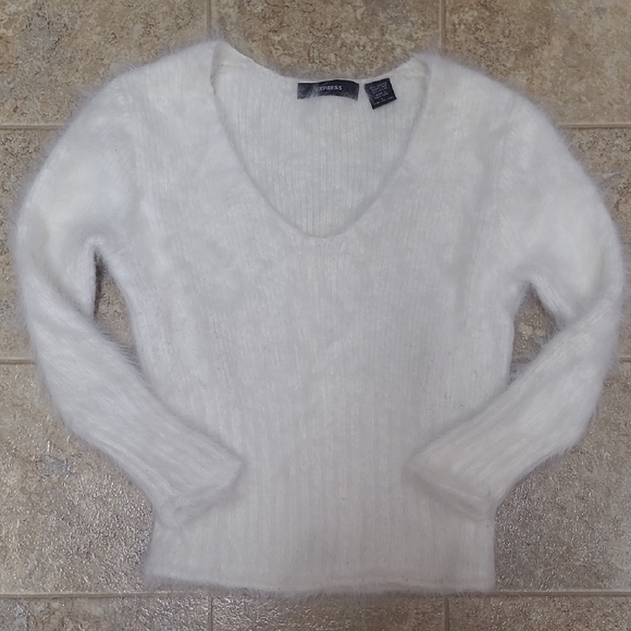 Express | Sweaters | Vintage Express 8 Angora Fuzzy Sweater Size Large ...